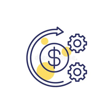 Cost Optimization Efficiency Icon Linear Vector Stock Illustration