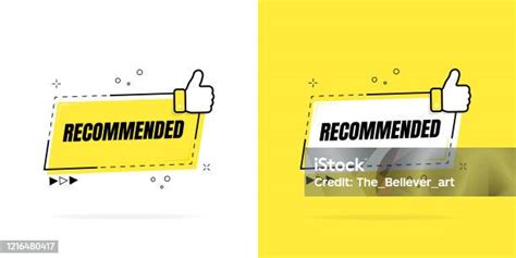 엄지 손가락으로 추천 라벨 기하학적 배너입니다 좋은 선택 추천 벡터 그림입니다 가격에 대한 스톡 벡터 아트 및 기타 이미지 가격 꼭대기 고무도장 Istock