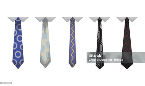관계의 컬렉션 남성 유행 액세서리 흰색 배경에 격리 된 옷 디자인 요소 우아한 스타일의 남성 옷장용 패브릭 아이템 0명에 대한 스톡 벡터 아트 및 기타 이미지 Istock