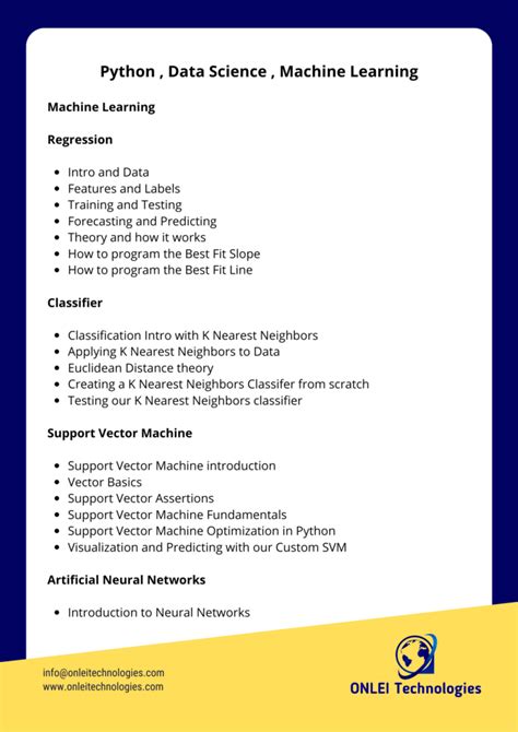 Data Science And Machine Learning Using Python Course Content
