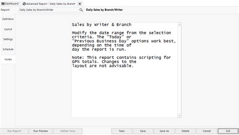 add developer notes to an arw report