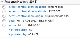 Reactjs Cross Origin Request Blocked Net And React Only For POST But Works For Get Stack