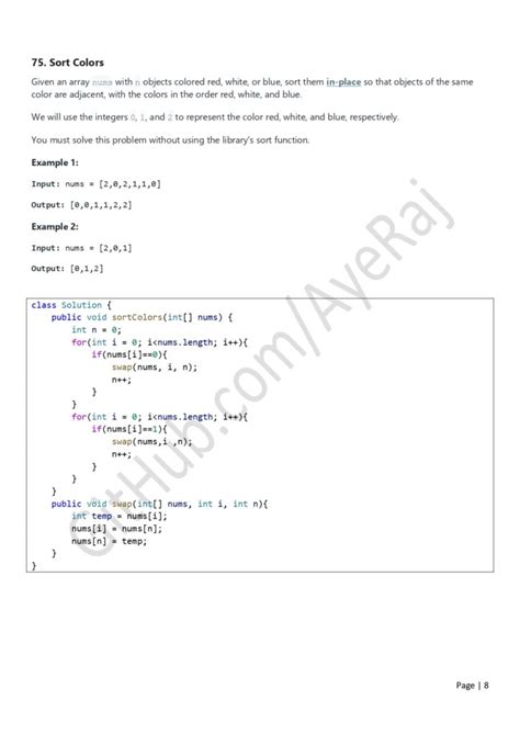 Leetcode Java Practice Solved Questions Pdf