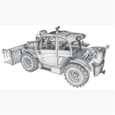 Manitou Telehandler 3d Model Download Tractor On