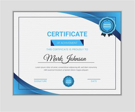 전문 인증서 배경 설계 템플릿 프리미엄 벡터