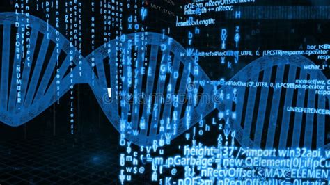 processing scientific data animation of dna strand with binary coding