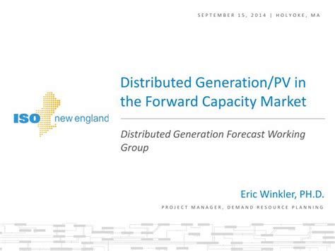 Pdf Distributed Generationpv In The Forward Capacity Eric