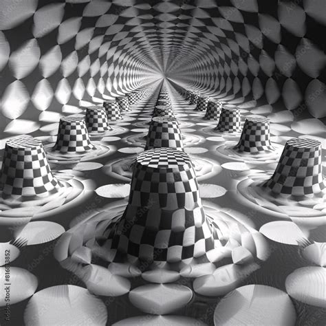 Psychedelic Line Optical Illusion Patterns The Abstract Designs Play With Depth And Perspective