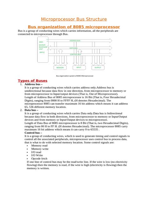 1 Microprocessor Bus Structure Pdf