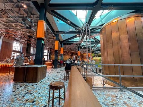 Inteiror Of The Starbucks Reserve In Milan Lombardy Italy Editorial