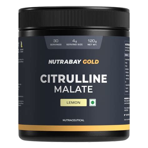 Nutrabay Gold Citrulline Malate 120 Gm 026 Lb Lemon Nutrabay™