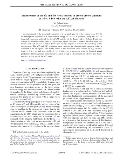 Pdf Measurement Of The T T ¯ Z And T T ¯ W Cross Sections In Proton Proton Collisions At S
