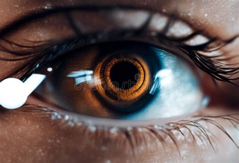 Close Eye Security Background Cyber Hacker Digital Code Programming Computer Looking Stock