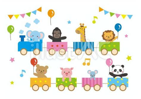 汽車に乗った動物たちイラスト No 1734778｜無料イラスト・フリー素材なら「イラストac」