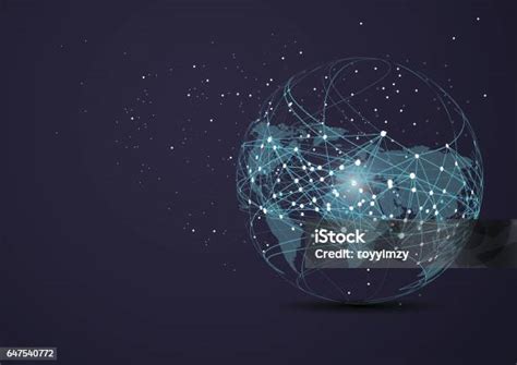 세계 지도 포인트 선 조성 국제 글로벌 글로벌 네트워크 연결을 나타내는 의미 0명에 대한 스톡 벡터 아트 및 기타 이미지 0명 곡선 과학 Istock