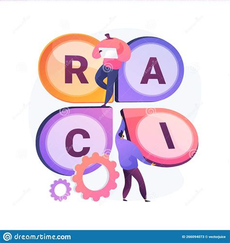 Raci Matrix Abstract Concept Vector Illustration Stock Vector Illustration Of Matrix Roles