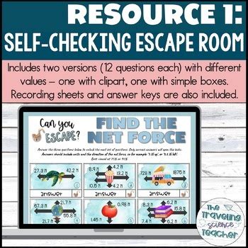 Net Force Calculation Activities BUNDLE By The Traveling Science Teacher