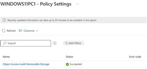 Enable Object Access Audit Removable Storage From Intune Microsoft Qanda