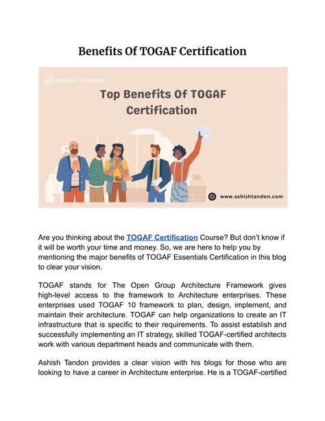 Ppt Benefits Of Togaf Certification Powerpoint Presentation Free Download Id 12149468