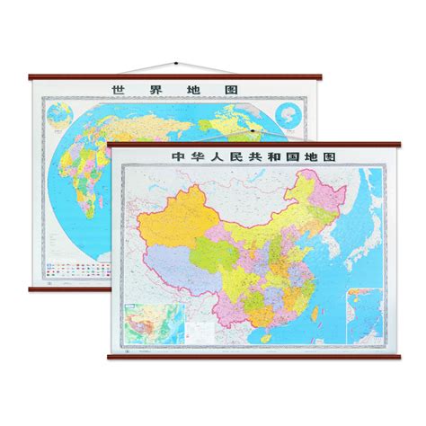 仿红木中国地图挂图世界地图墙面装饰背景墙16m办公室挂画2022版虎窝淘