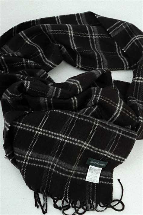 F 헨리코튼 목도리 머플러 캐시미어 체크 아메카지 헬로마켓