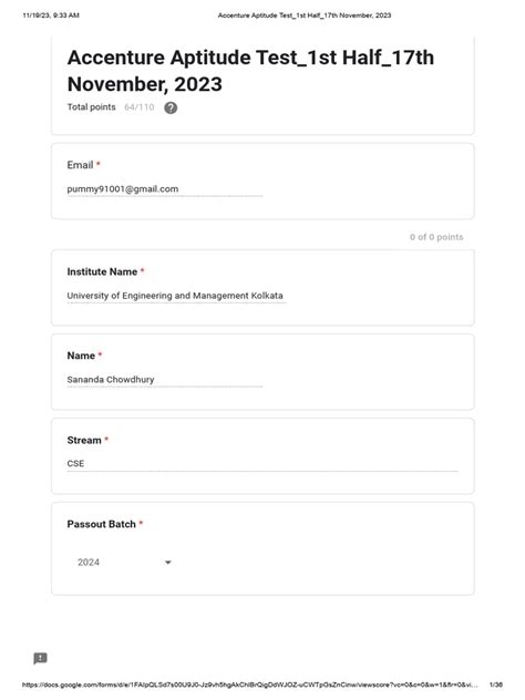 accenture aptitude test 1st half 17th november 2023 pdf cloud computing computer science