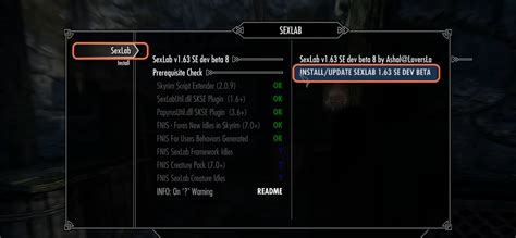 how to install loverslab with vortex skyrim le se