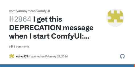 I Get This Deprecation Message When I Start Comfyui Userwarning