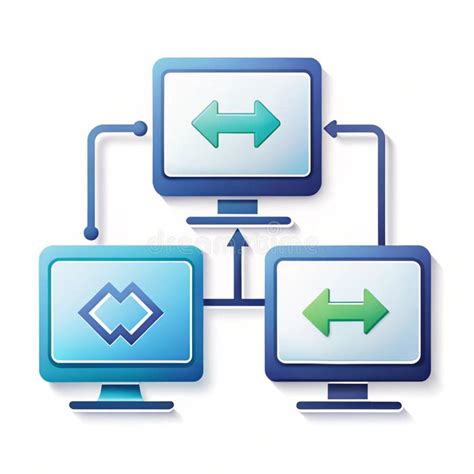 Digital Workflow With Code And Synchronization Lines Stock Illustration
