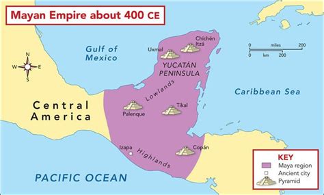 Printable Map Of Mayan Civilizations