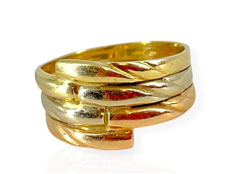 Lot 14kt Tri Tone Gold Ring