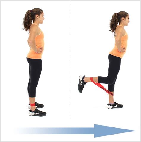 Standing Hamstrings Curls With Loop Resistance Bands Hamstring