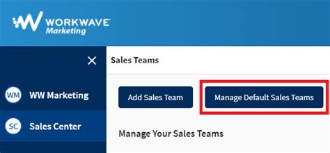 Creating A Sales Team In Sales Center