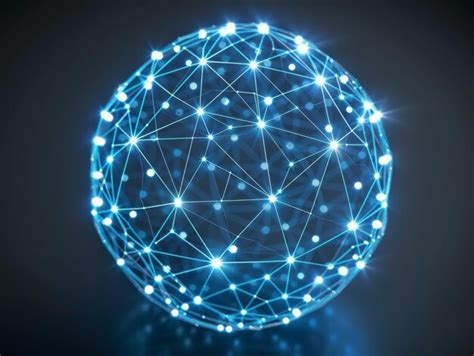 A Glowing Sphere Of Interconnected Nodes Representing Global Network