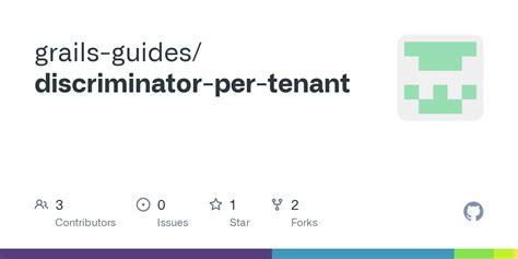 GitHub Grails Guides Discriminator Per Tenant