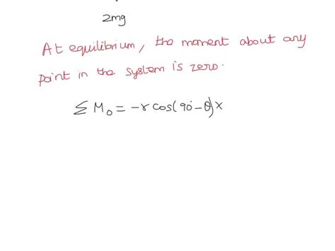 Solved Two Particles Having Masses M And 2m Are Connected By A Massless Rod To Form A Dumbbell