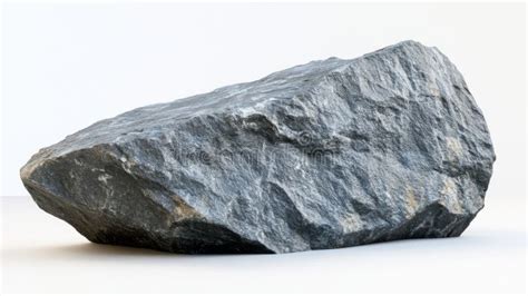 A Large Grey Rock Isolated On White Background Stock Illustration