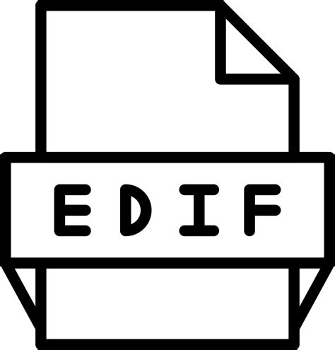 Edif File Format Icon Vector Art At Vecteezy