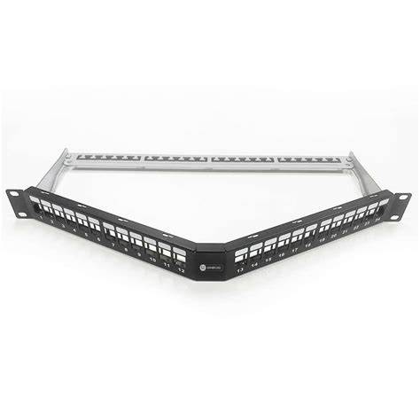 Buy PP ULC SH ANG Serveredge Port Angled V Style Shielded Unloaded Patch Panel Frame