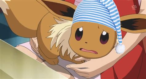 Eevee Was Scared Wearing A Nightcap For Lullabies By Sonicfaners1991 On Deviantart