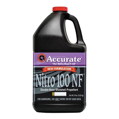 Accurate Nitro 100 Pistolshotgun Powder 4 Lb Fin Feather Fur Outfitters