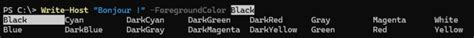 Utilisation De Write Host Et Write Output En Powershell