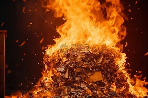 燃烧垃圾的橙色火焰图片素材 正版创意图片600248995 摄图网