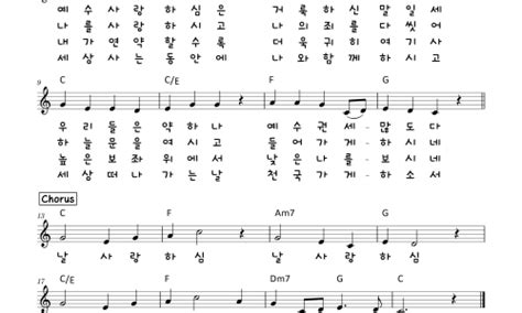 예수 사랑하심은 C D E 악보 Pdf 네이버 블로그