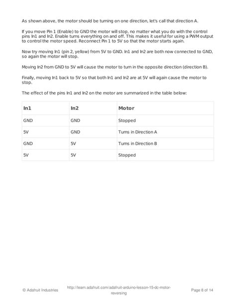 Adafruit Arduino Lesson 15 Dc Motor Reversing Pdf Internet Of Things Internet