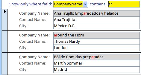 Access VBA Tutorials Highlighting Search Matches In Access 2007