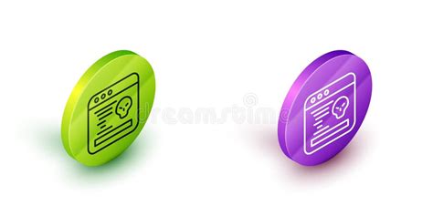 Isometric Line System Bug Concept Icon Isolated On White Background Code Bug Concept Bug In