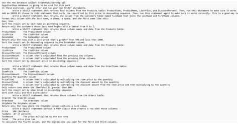 Solved Use The New Database Called Createmyguitarshopsql