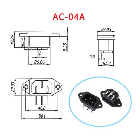 Pure Copper Iec 320 C14 C13 Electrical Ac Power Plug Socket 3pin Male