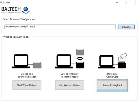 Create ConfigCard BALTECH Docs